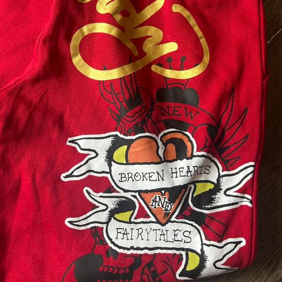 Ed Hardy | Tops | Rare Ed Hardy Red And White Tracksuit | Poshmark